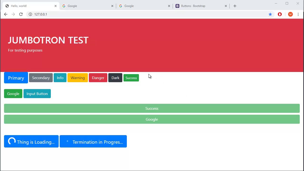 Bootstrap 4 Tutorial - 10 - Button Groups