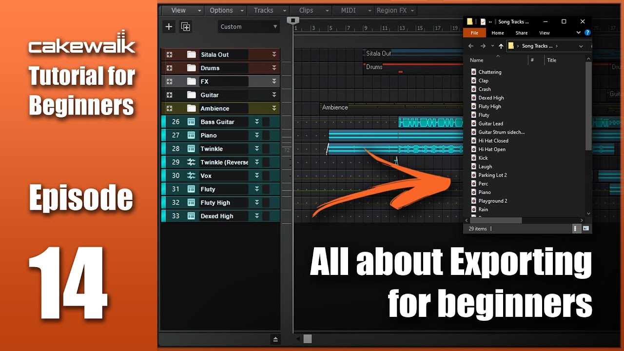 Cakewalk Tutorial E14 • How to Export Audio Files