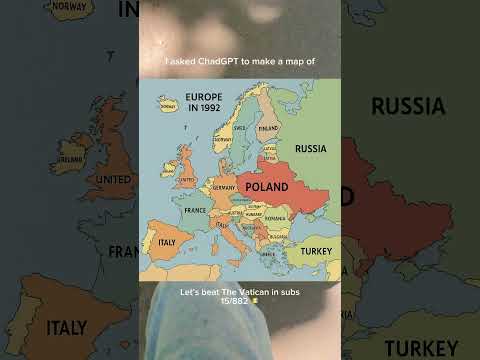 I asked ChadGPT to make a map of Europe in 1992? #europe #mapping #chatgpt #poland