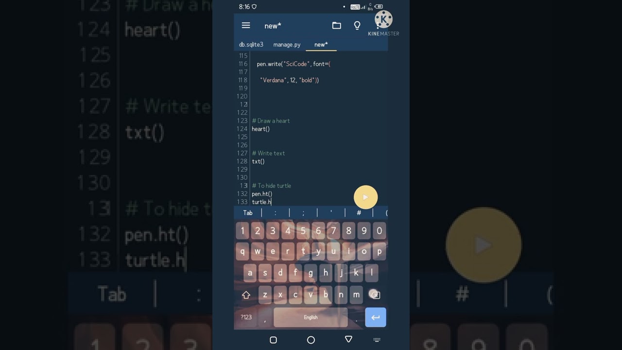 Draw Heart in Python ♥️ | Turtle Module | #coding #python #shorts