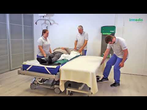 Immedia 2Move - How to transfer from bed to operating table applying drawsheet on 2Move