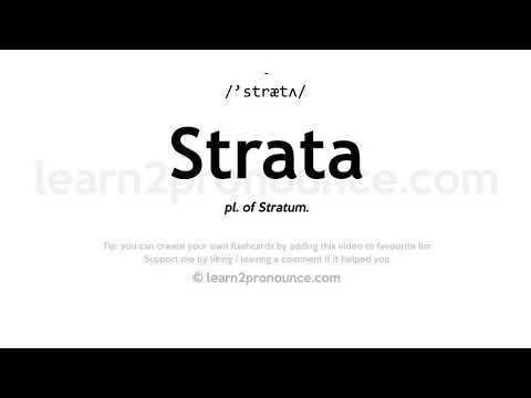 Strata pronunciation and definition