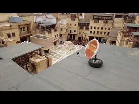 Tratamento de peles em Fez, Marrocos