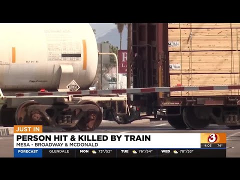 Train hits, kills person near a busy intersection in Mesa