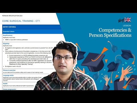 Competencies & Person Specifications for UK training | Entry & Selection Criteria for Residency