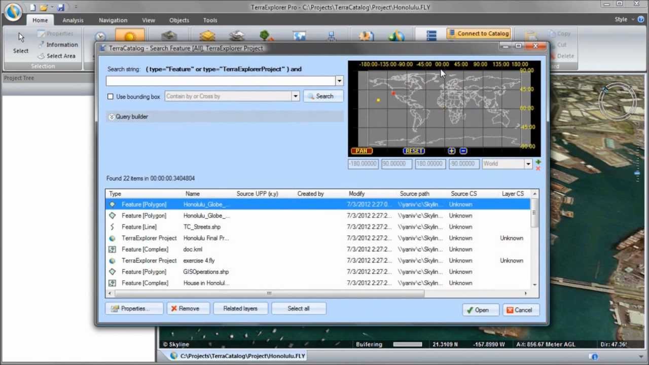 Using Skyline TerraCatalog