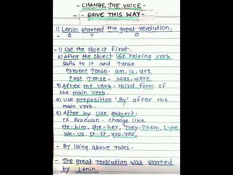 change the voice #english #grammar