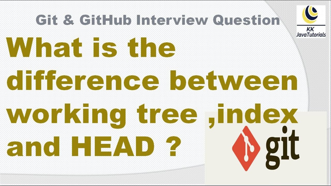 What is the difference between working tree ,index and  HEAD ? || Git and GitHub Interview question