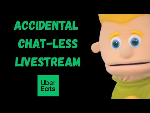 UberEats Driver Slowly Learns There is No Chat on the Livestream.