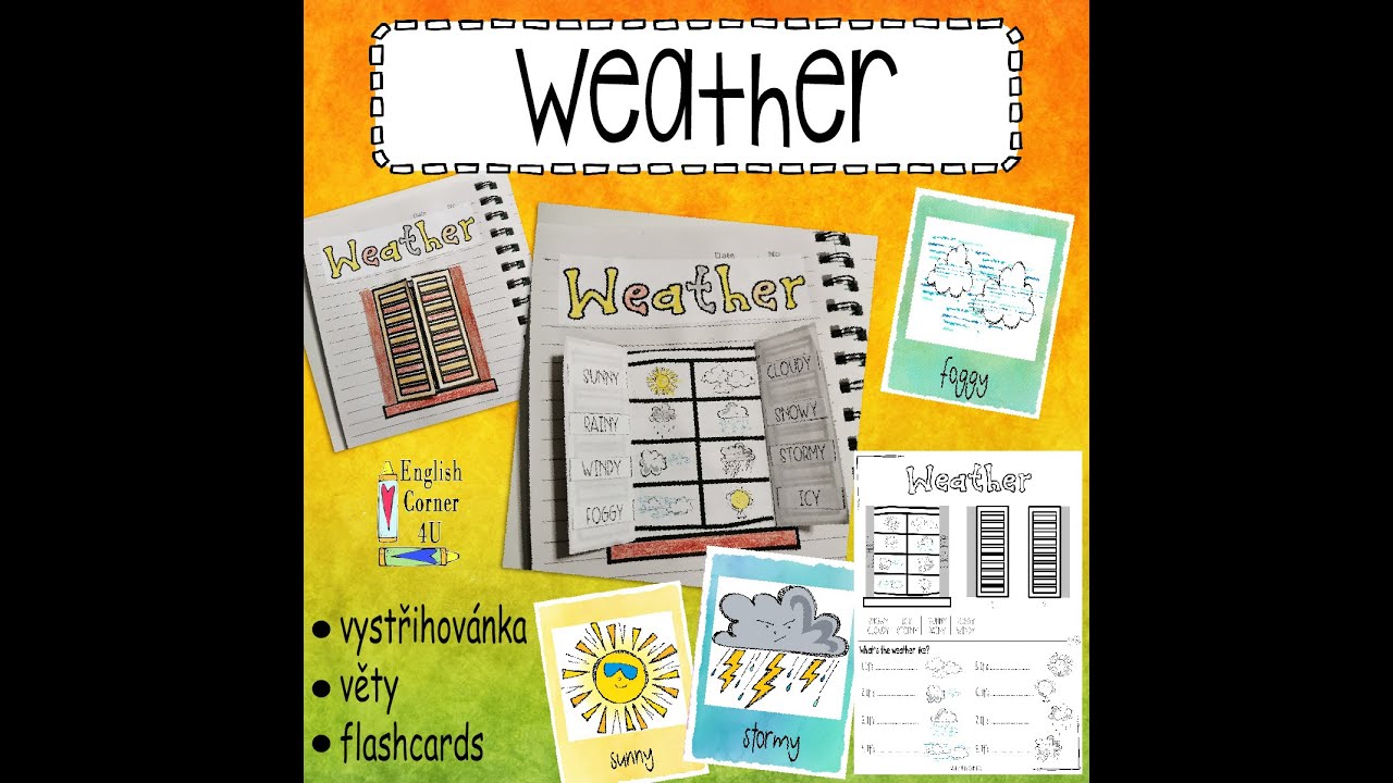 Weather worksheet and flashcards
