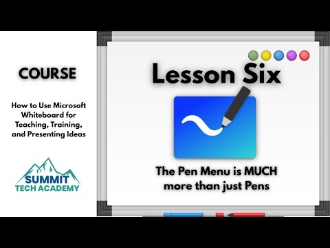 Microsoft Whiteboard Pen (and More!) Menu
