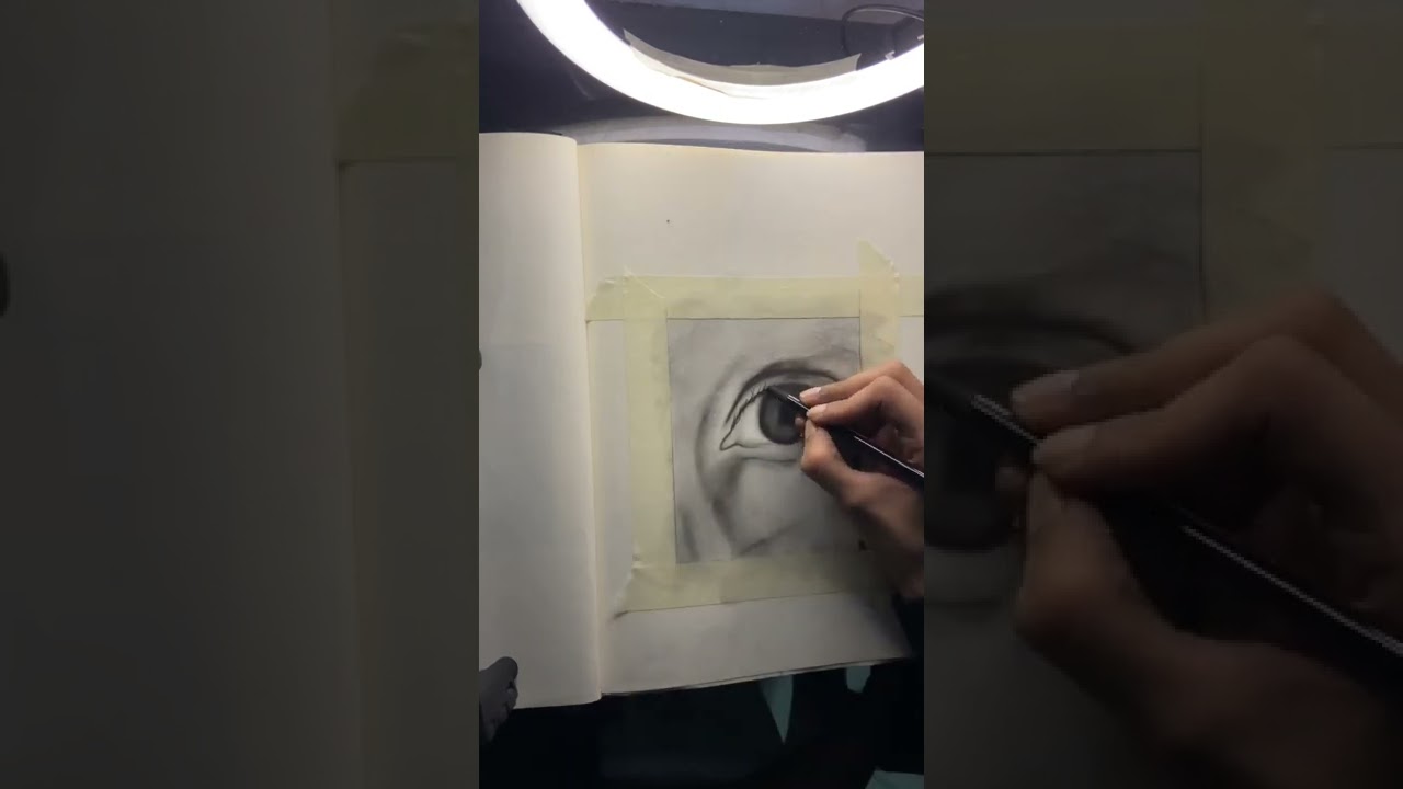 how to draw realistic eyes with charcoal