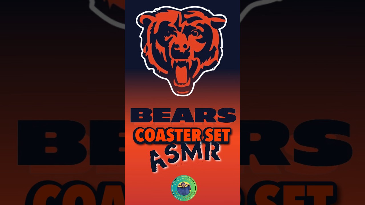 Chicago Bears Coaster Set via @MaShWiDa #chicago #bears #nfl #craft #epoxy #resinart #fyp #shorts