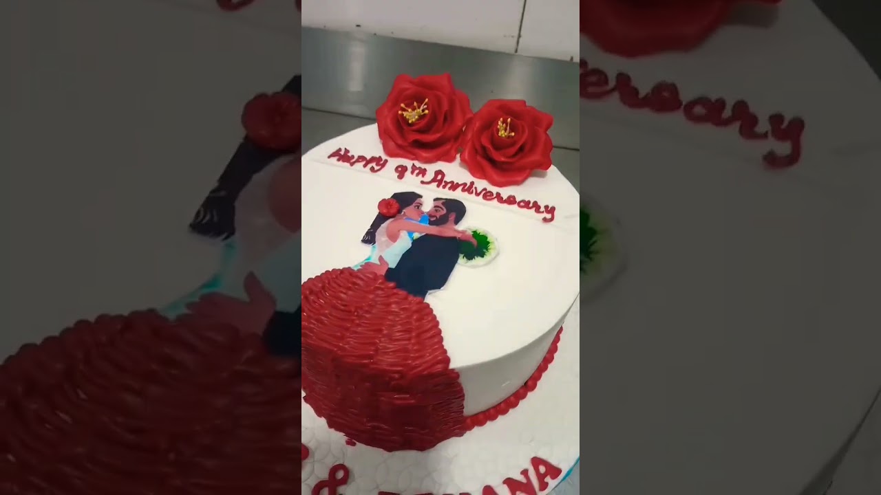 Happy Anniversary Cake#design #shorts #viral 💑