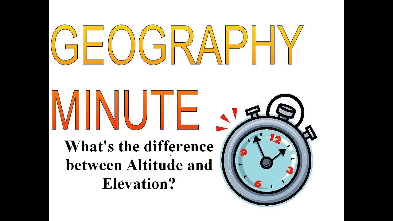 What's the difference between Altitude and Elevation?