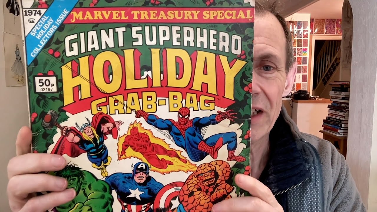 Giant Superhero Holiday Grab Bag Treasury Marvel 1974 (Marvel Christmas Special) Comic Review