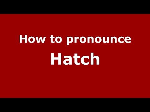 How to pronounce Hatch (American English/US) - PronounceNames.com
