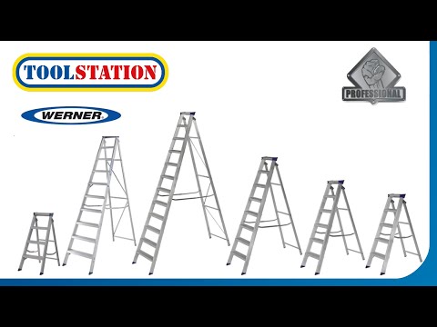 Werner Industrial Builders Step Ladder 8 Tread SWH 2.81m | Toolstation