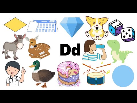 D Letter Word Things Names - Word That Start With (D) Letter Word - Learn For Childrens (Edu Kids)