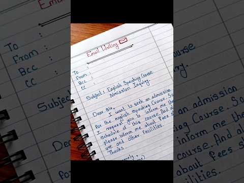 Email Writing In English📧✍️ | email Format #shorts #email