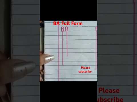 BA Full Form | Full Form Of BA | BA ka Full Form Kya Hota Hai | BA