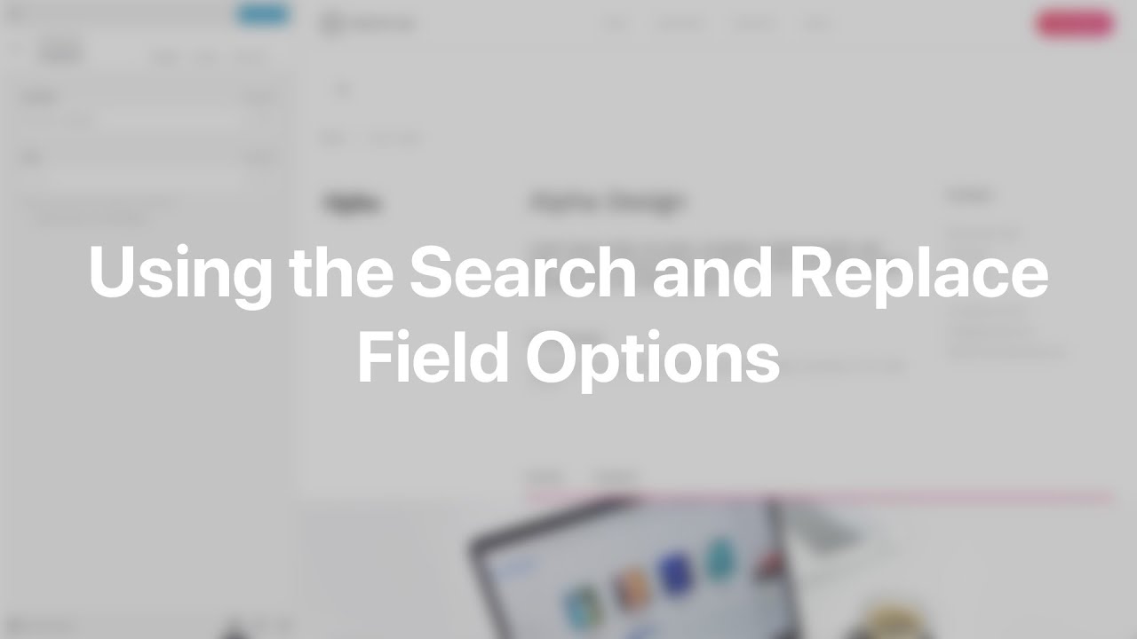 Using the Search and Replace Field Options | YOOtheme Documentation (WordPress)