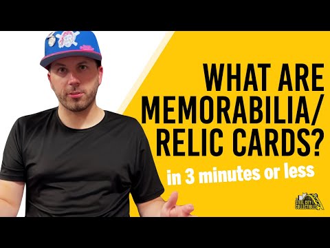What are memorabilia/relic cards?
