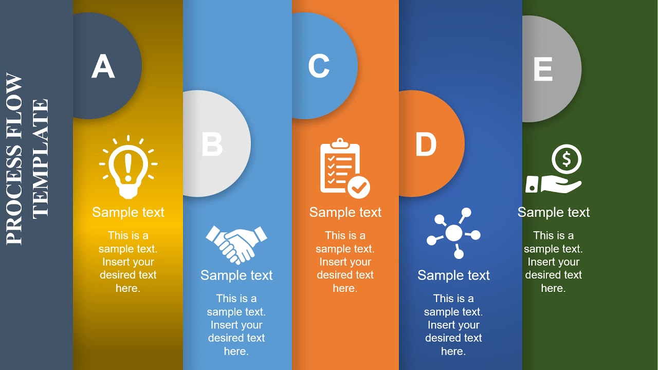 5 step Process Flow Template