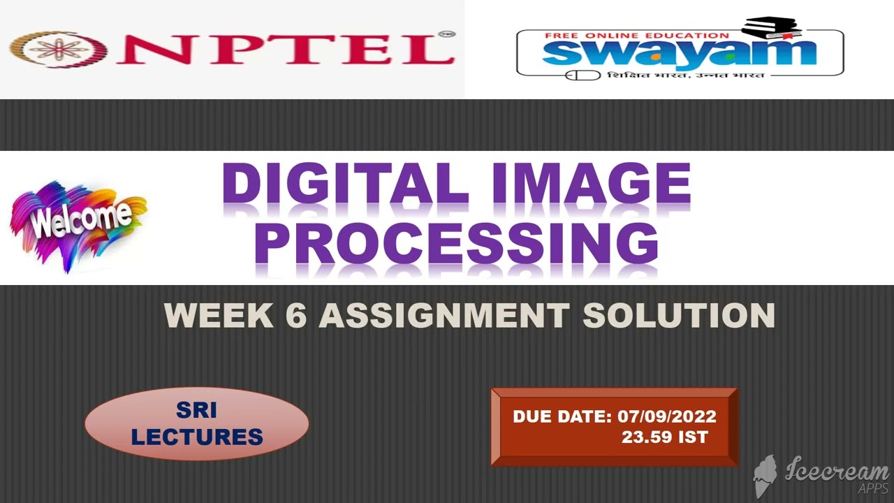 💥WEEK 6💥100% 🔥DIGITAL IMAGE PROCESSING ASSIGNMENT ANSWER🔥