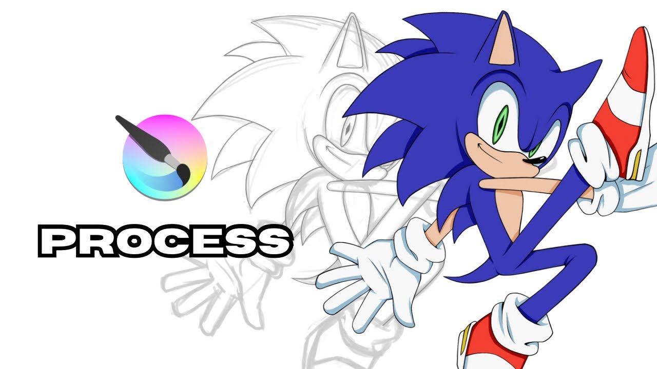 SONIC FANART | Krita Drawing Timelapse