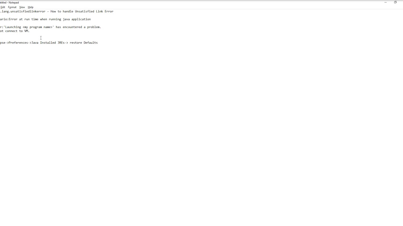 How to handle Java Link Error java.lang.unsatisfiedlinkerror