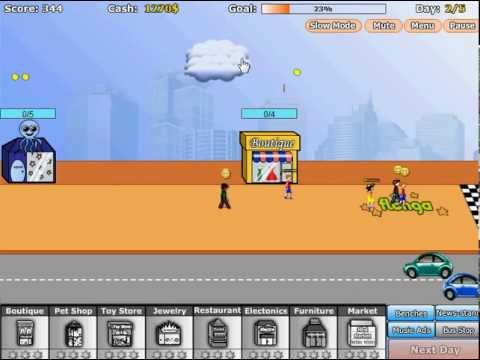 Manage your retail stores in Shopping Street | Frogger Game