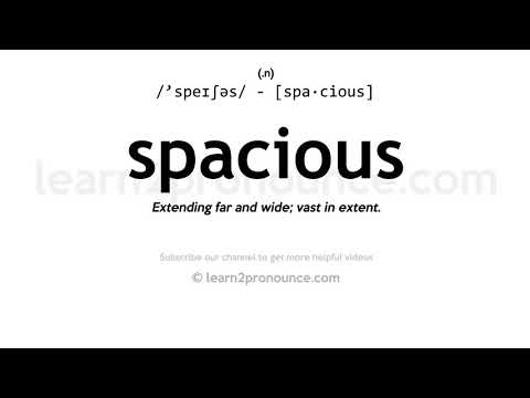 Pronunciation of Spacious | Definition of Spacious