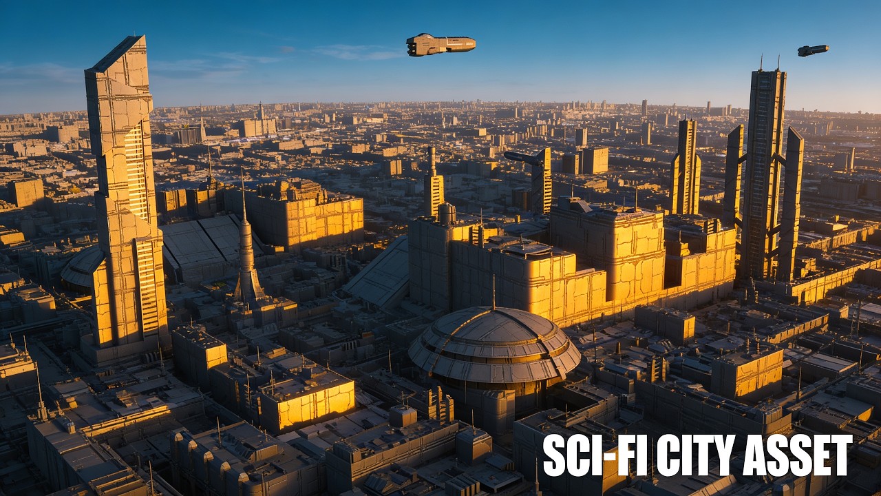 Sci-Fi Modular City 3D model