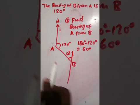 How To Find The😱 #Bearing of A from B #maths
