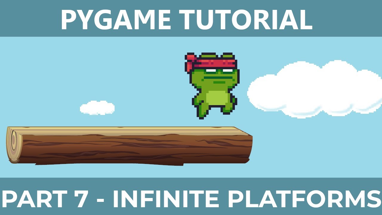 PyGame Endless Vertical Platformer Beginner Tutorial in Python - PART 7 | Infinite Platforms