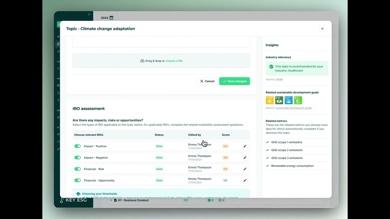 KEY ESG CSRD Compliance Platform