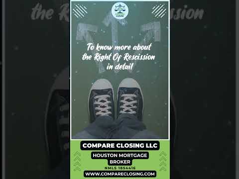 What Is The Right Of Rescission And How Can One Execute It? #shorts #mortgage