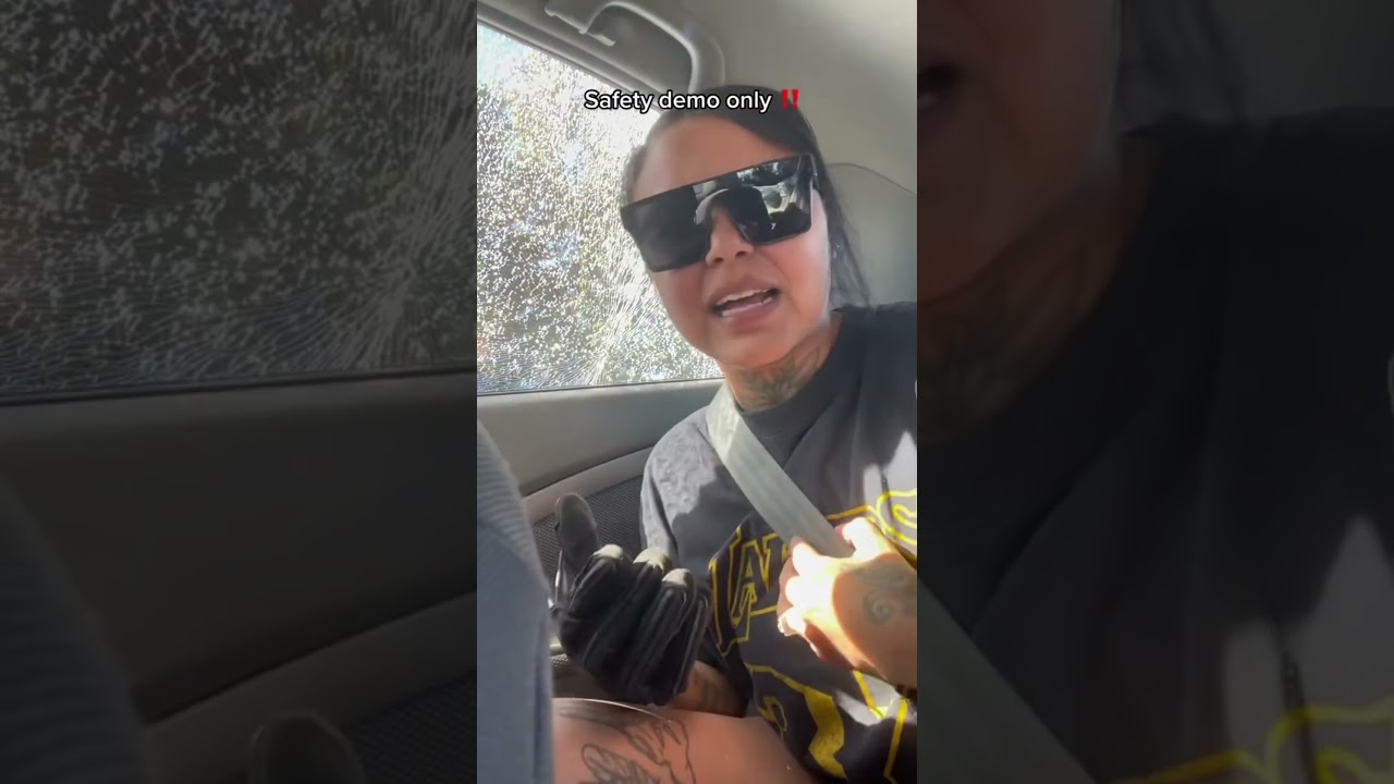 Testing out my new window breaker! Self defence keychains window breakers