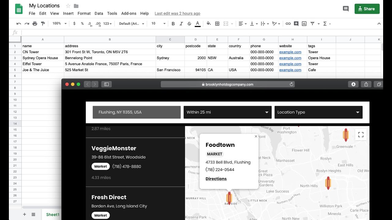 Create A Store Locator With A Sync From Google Sheets