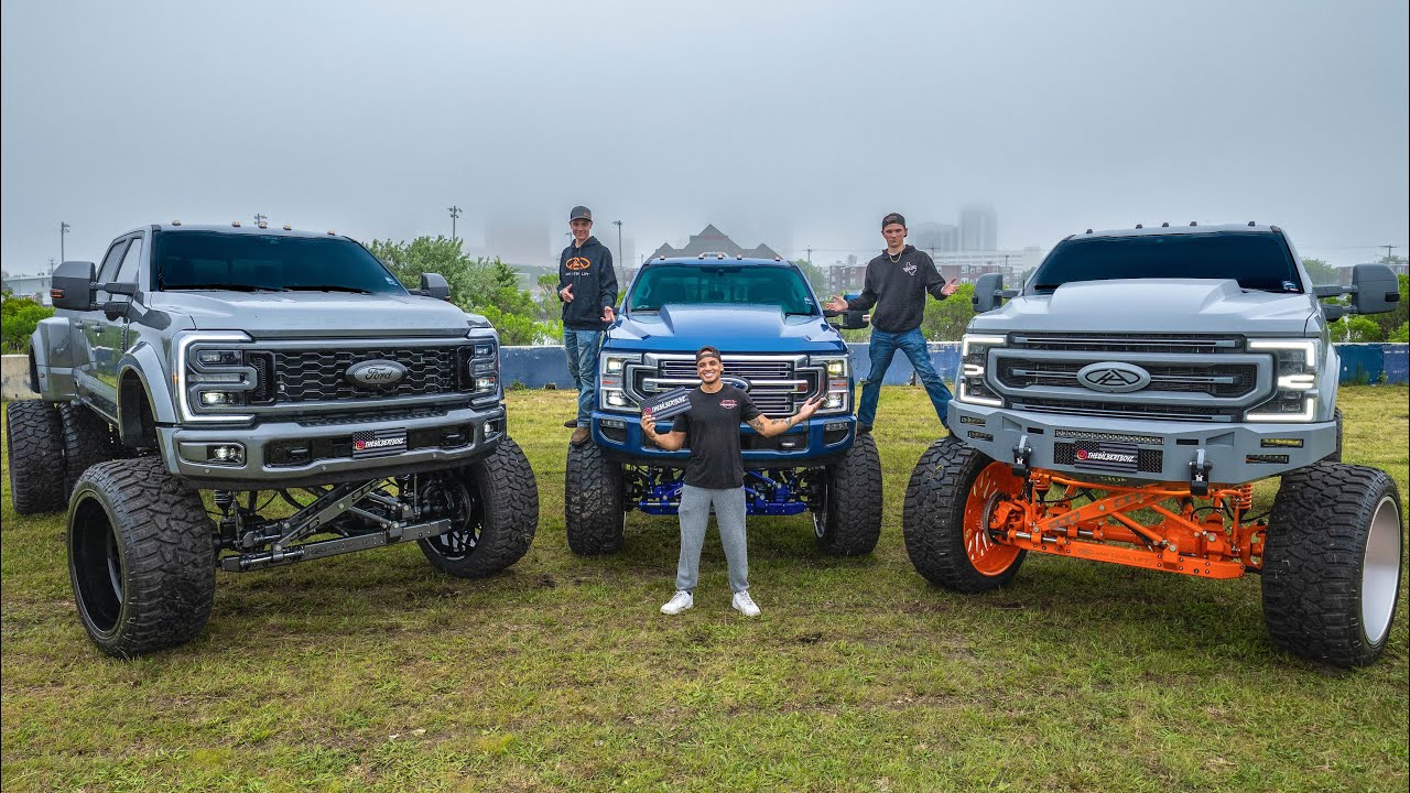 These 16 Year Old Kids Have THREE Anylevel Lifted Trucks! (Over $750,000 Collection)