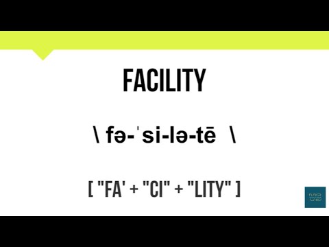 How To Pronounce facility | Meaning | Pronunciation