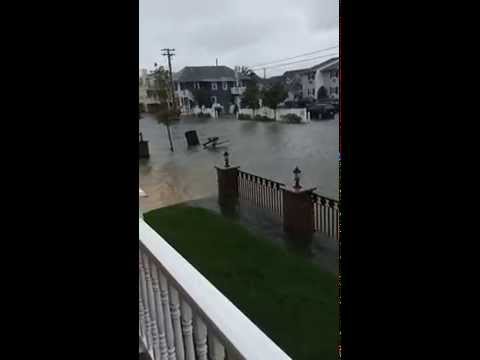 Flooding during South Jersey October 2015 storm weather