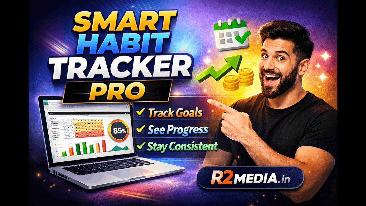 Smart Habit Tracker Pro – Dynamic Monthly Productivity Dashboard