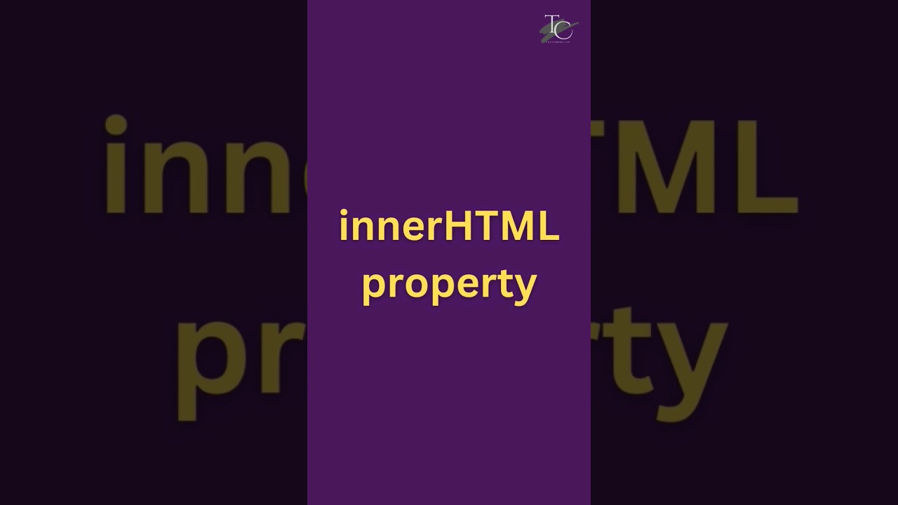 JavaScript Output techniques part 4 | innerHTML property | JavaScript Tutorial in 1 minutes #7
