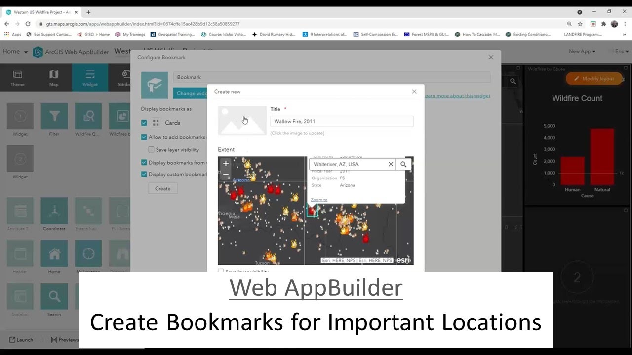 Web AppBuilder Create Bookmarks for Important Locations