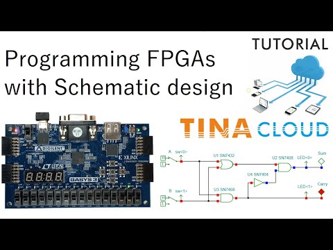 Programming FPGA Boards with TINACloud using Schematic Design Entry