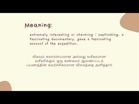 Fascinating Meaning Tamil