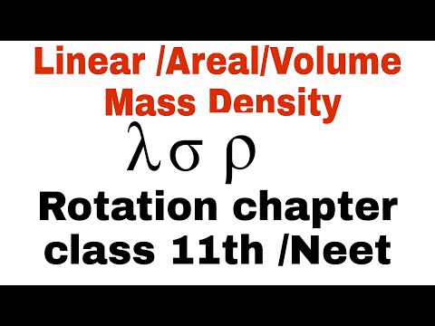 Rotational Motion 03 || Linear Mass Density ,Areal (Surface) & Volume Mass Density |Haqnawaz Rafiq.