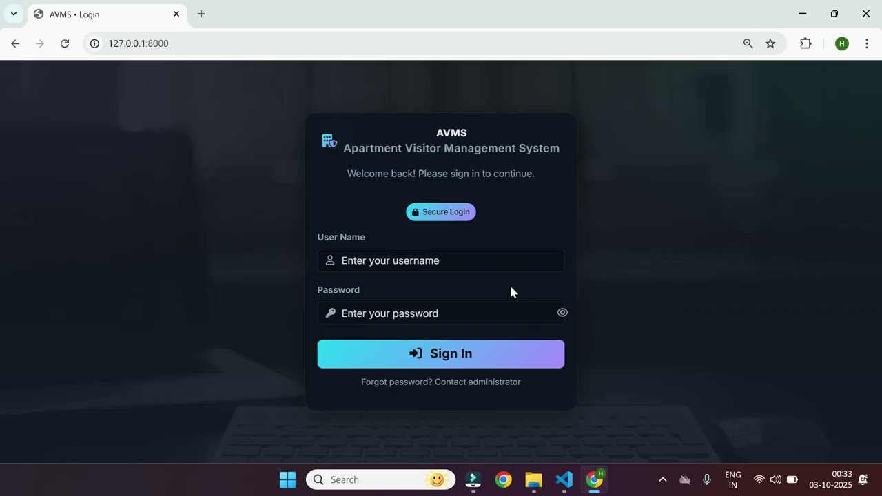 Apartment Visitor Management System Project using Python Django